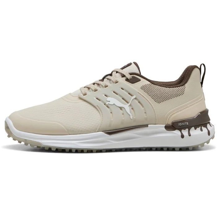PUMA IGNITE ELEVATE X Milkshake Spikeless Golf Shoes Oatmeal/Chocolate ...